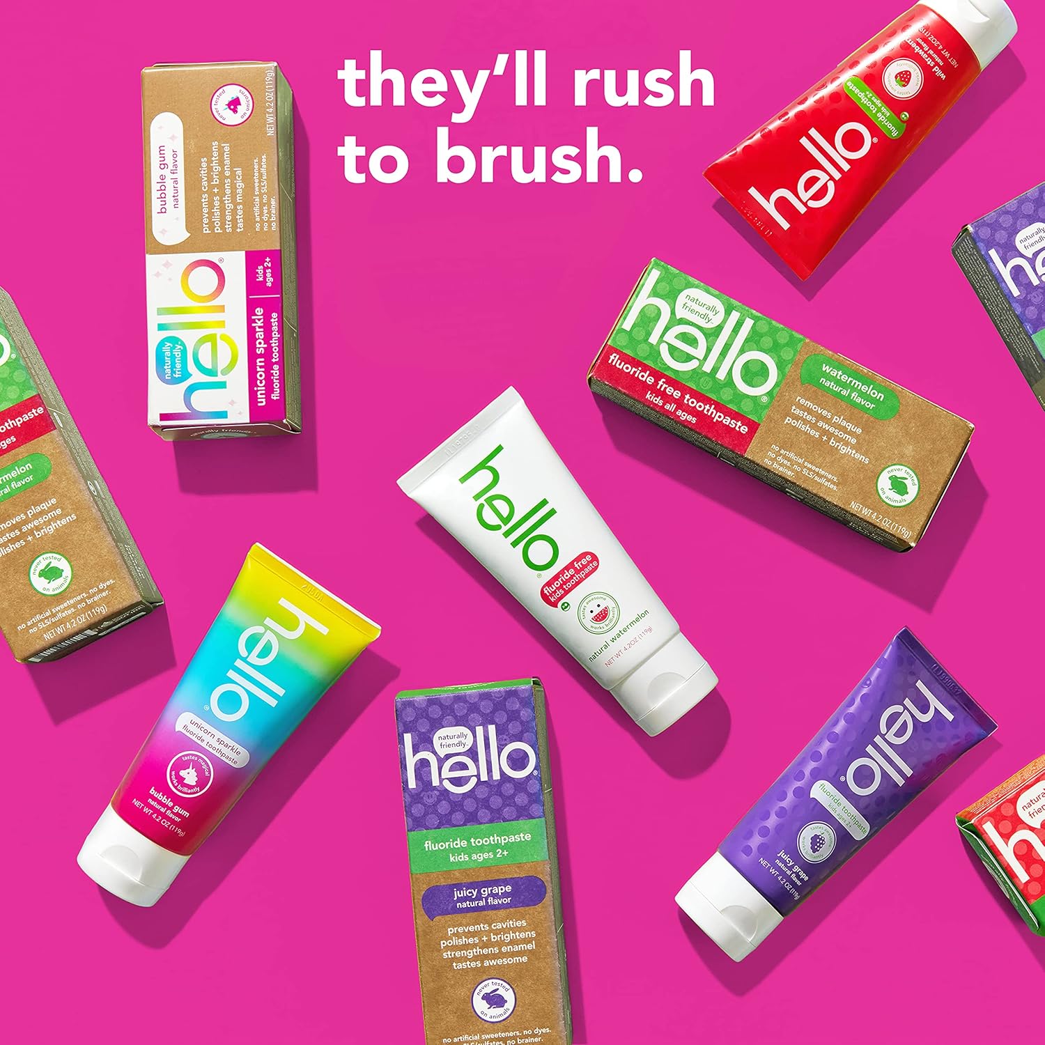 Hello Fluoride Kids Toothpaste Age 2+ (119g) | Shopee Philippines