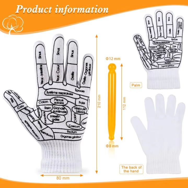 TCM Hand Reflexology Gloves Acupressure Massage Stick Hands Muscle ...