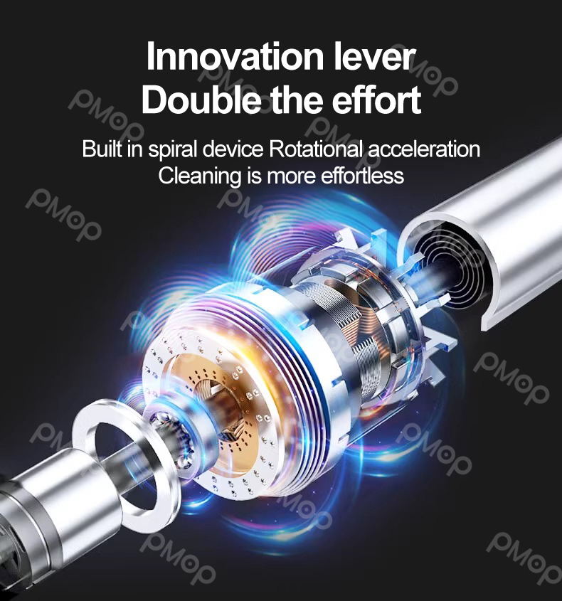 PMOP Brown Rotary Mop with Bucket Original 360 wet and dry Stainless ...