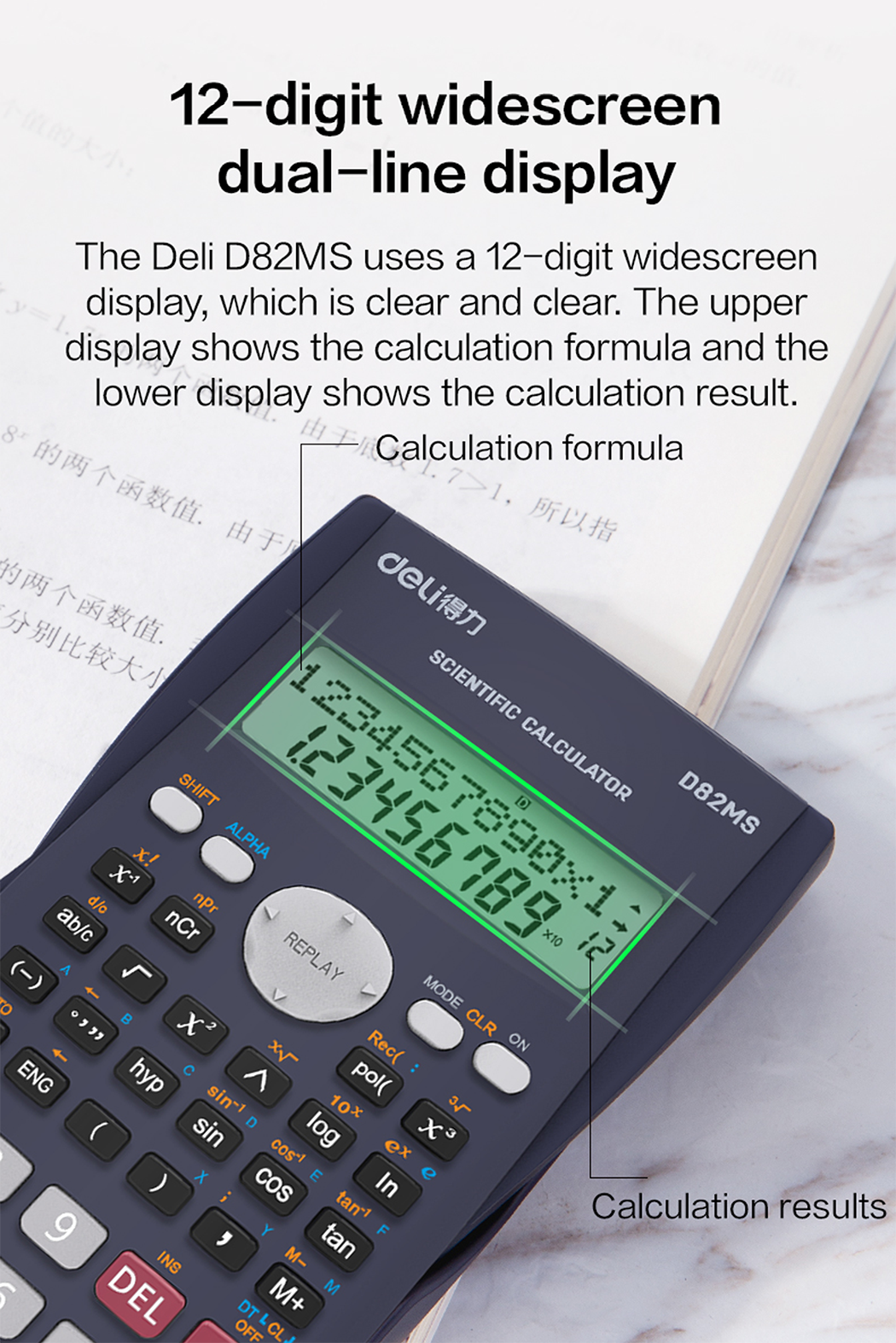 Deli D82MS 10+2 Digits Scientific Calculator 240 Functions | Shopee ...