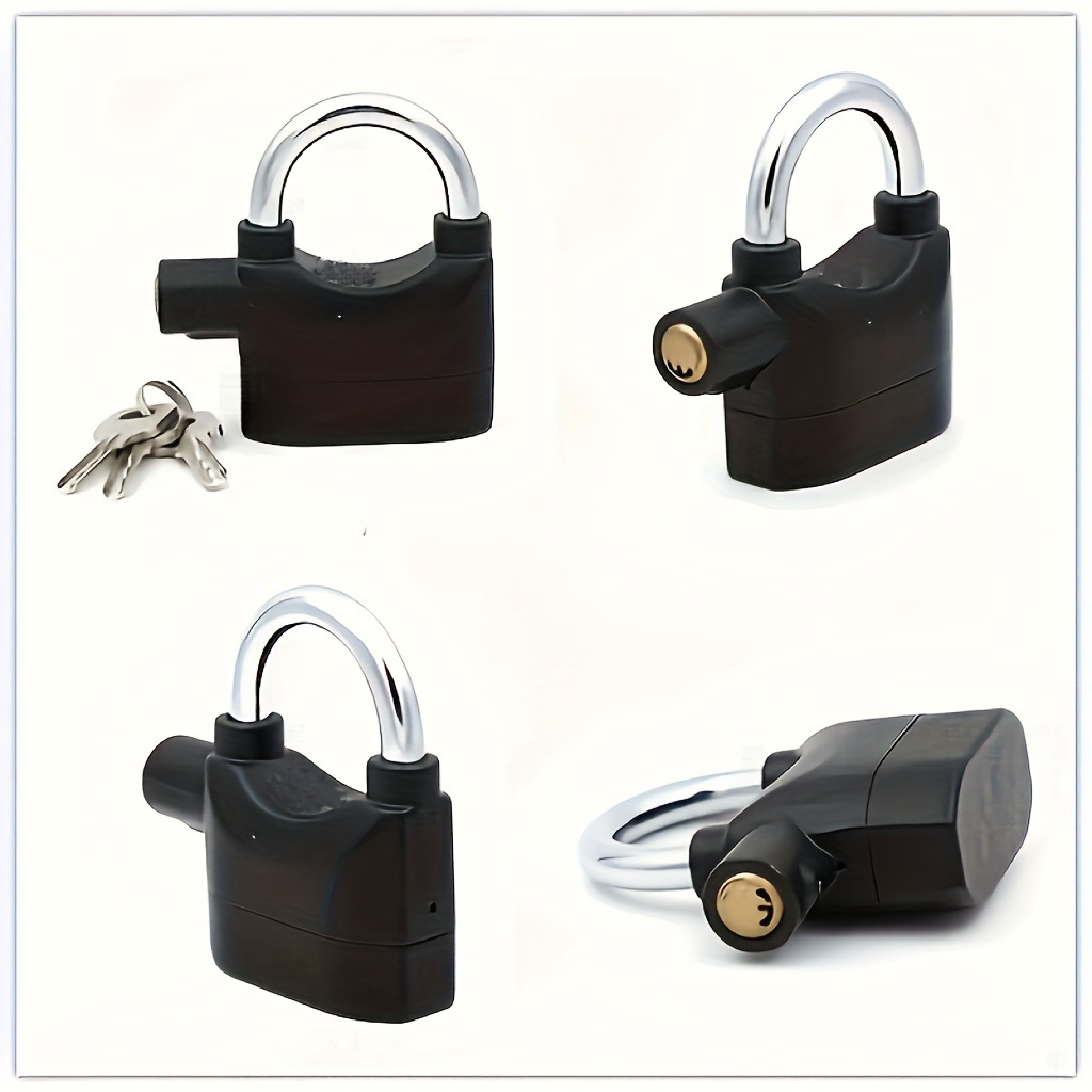 Heavy Duty Alarm Padlock, 110 db Alarm Padlock, Outdoor Padlock with ...