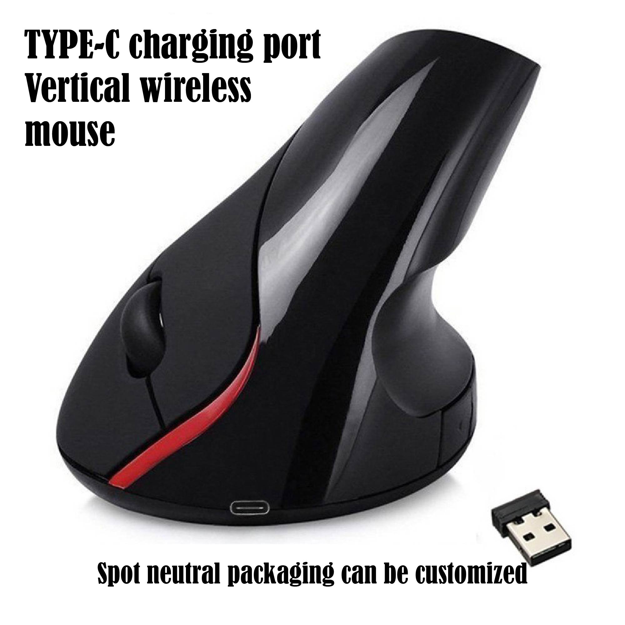 Steve Kyle Wireless Vertical Mouse Ergonomic Wristband Optical Mouse ...