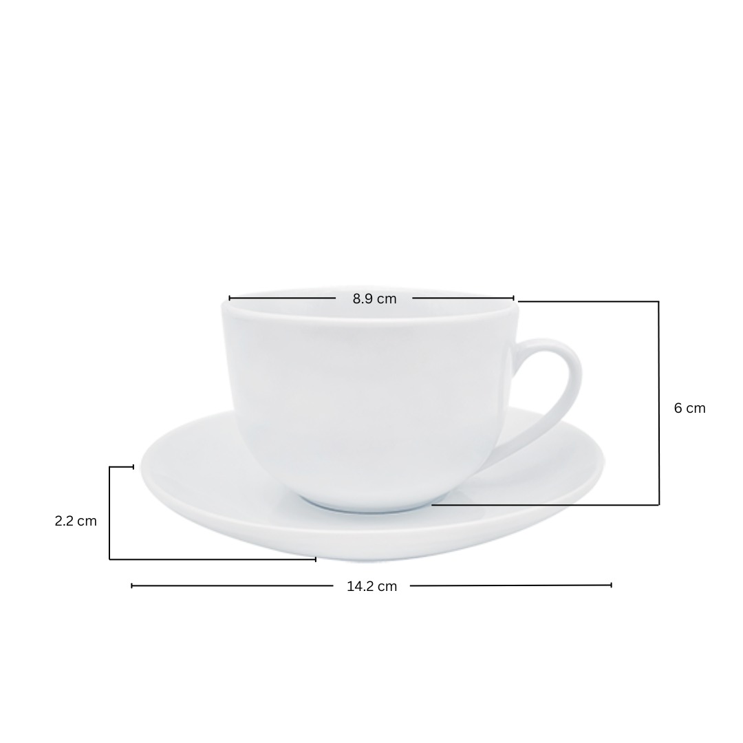 Edge Set of 6 Ceramic 220cc CUP and SAUCER - Drinkware - Kitchenware ...