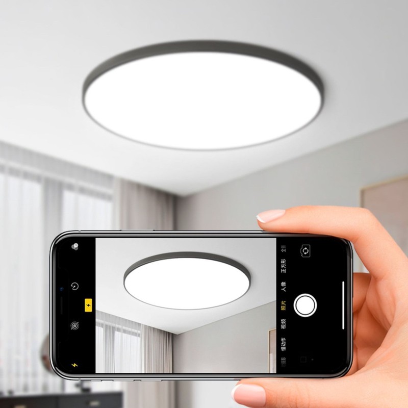 Modern Ceiling Light Tricolor LED Ceiling Lamp Waterproof Dustproof ...
