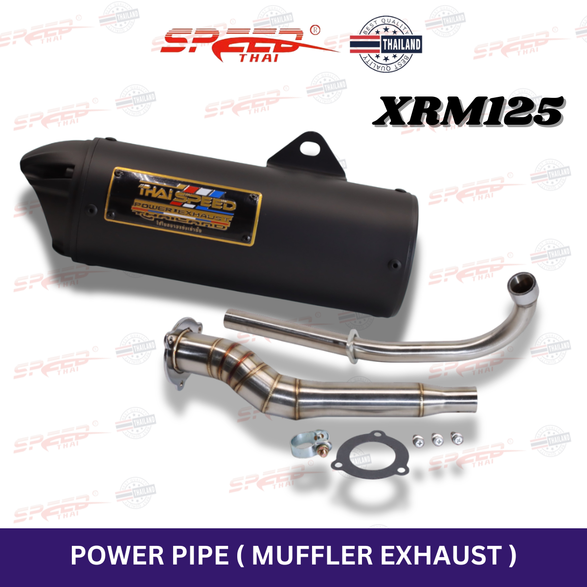 POWER PIPE XRM110 / XRM125 MUFFLER EXHAUST PIPE ( THAI-SPEED BRAND ...