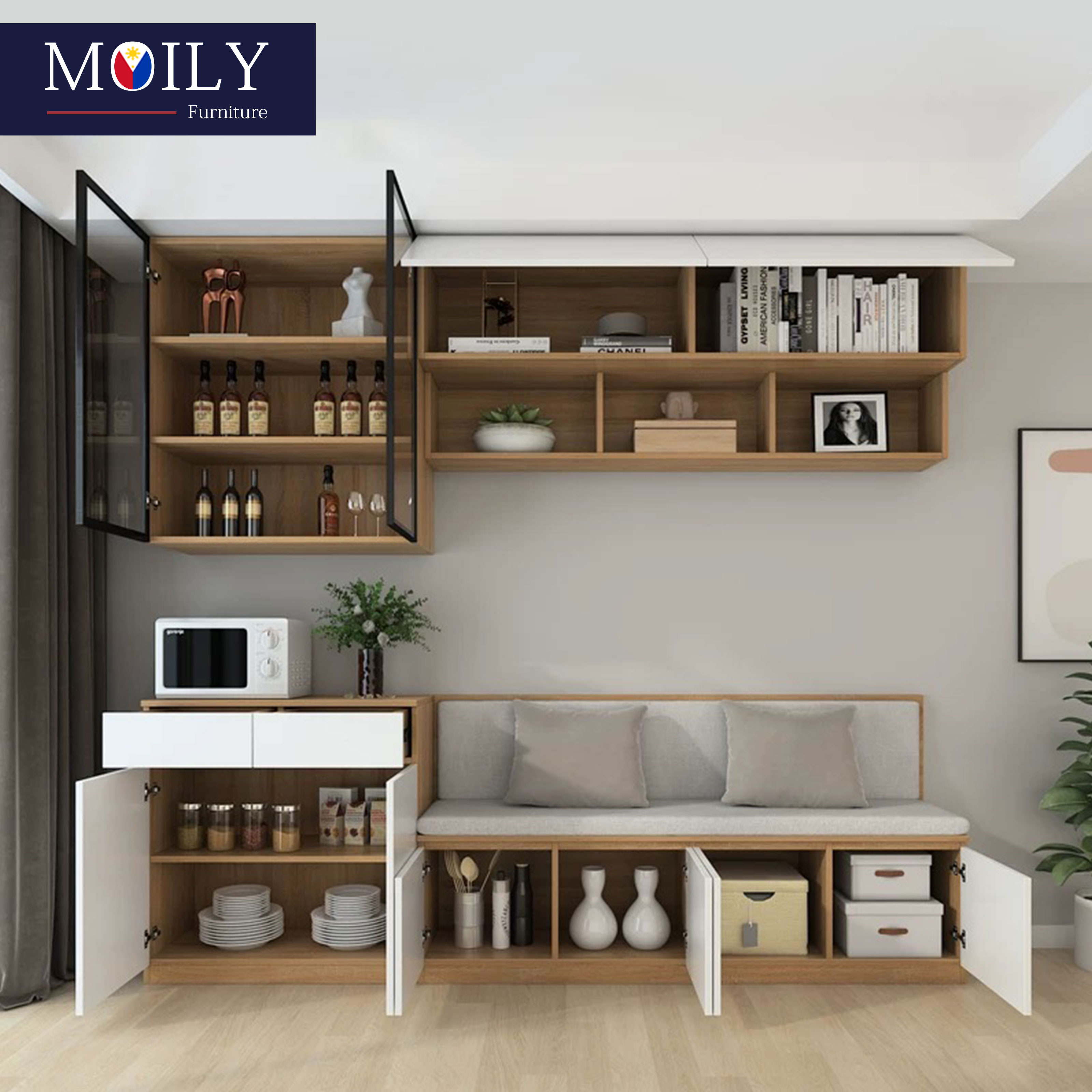 (COD)Multi layer sofa, drawer storage cabinet, living room backrest ...