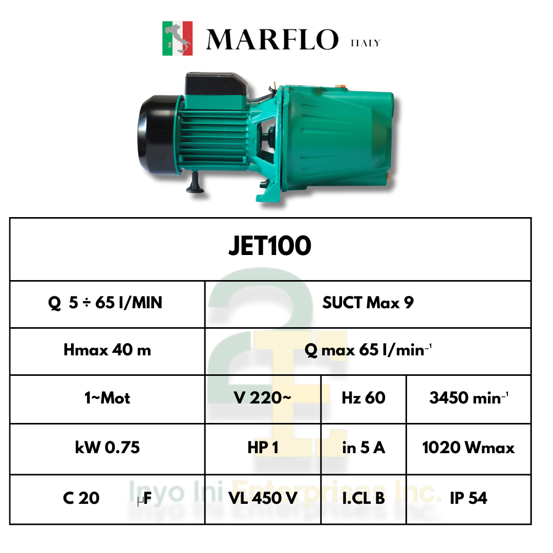 Marflo Heavy Duty Jet Booster Pump – 0.5HP, 1HP & 1HP Stainless Steel ...