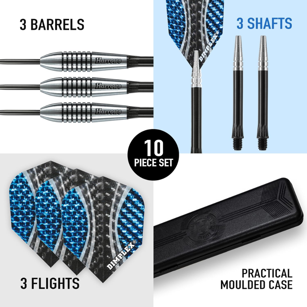 Harrows Bomber 85% Tungsten Classic Front Loaded Steeltip Darts ...