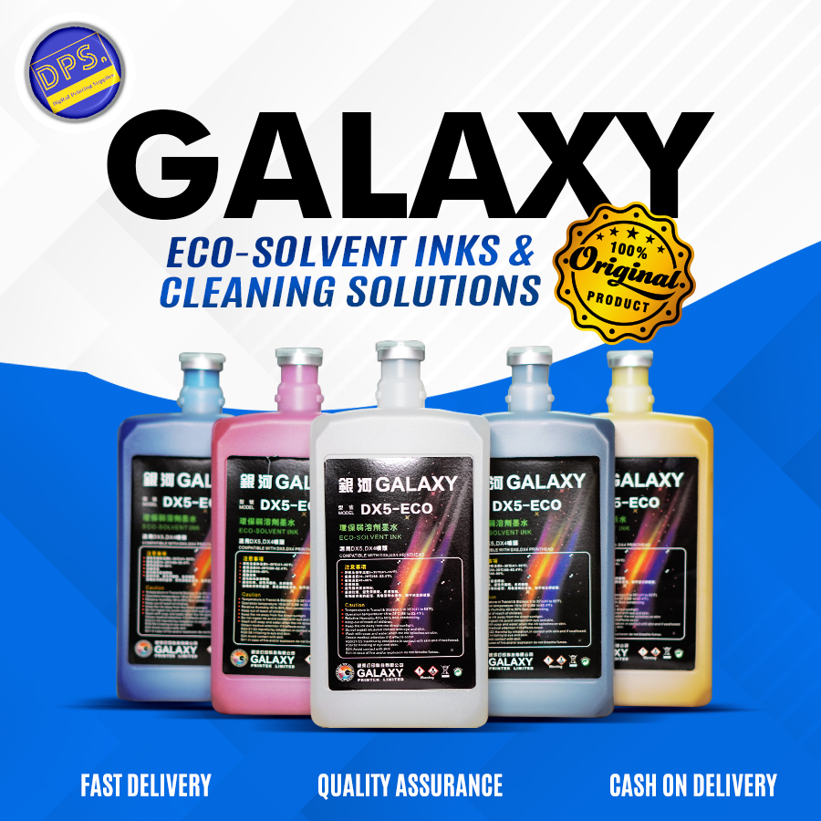 DPS GALAXY ECO SOLVENT INK CMYK AND CLEANING SOLUTION 1 LITER | Shopee ...