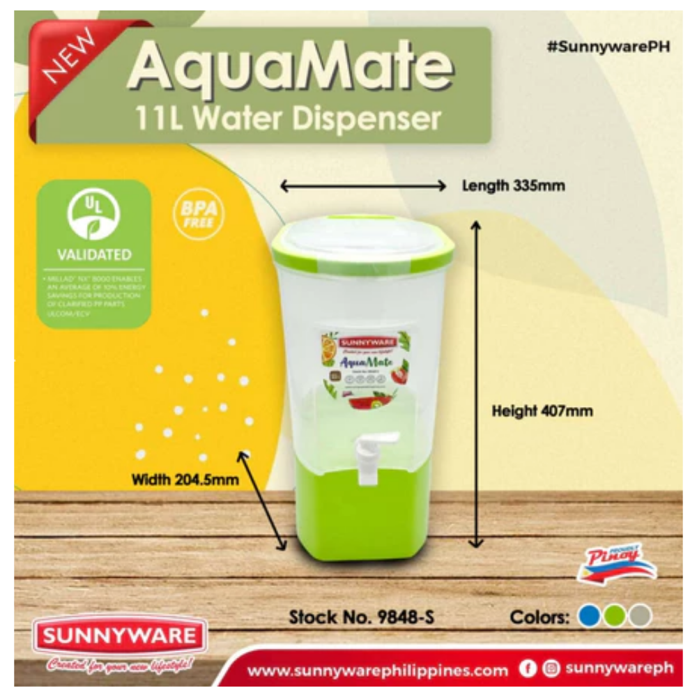 SUNNYWARE AQUA MATE WATER DISPENSER 11 LITERS W/ FREE LADLE / WATER JUG ...