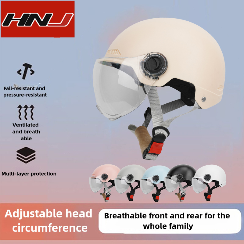 HNJ Half Face helmet For Motorcycle Open Face Helmet Bicycle Electric ...
