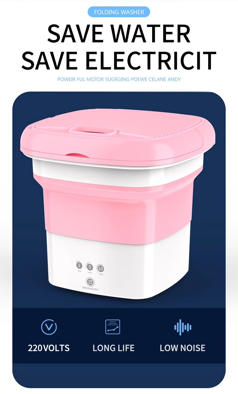 6L Washing machine folding washing machine automatic sterilization ...