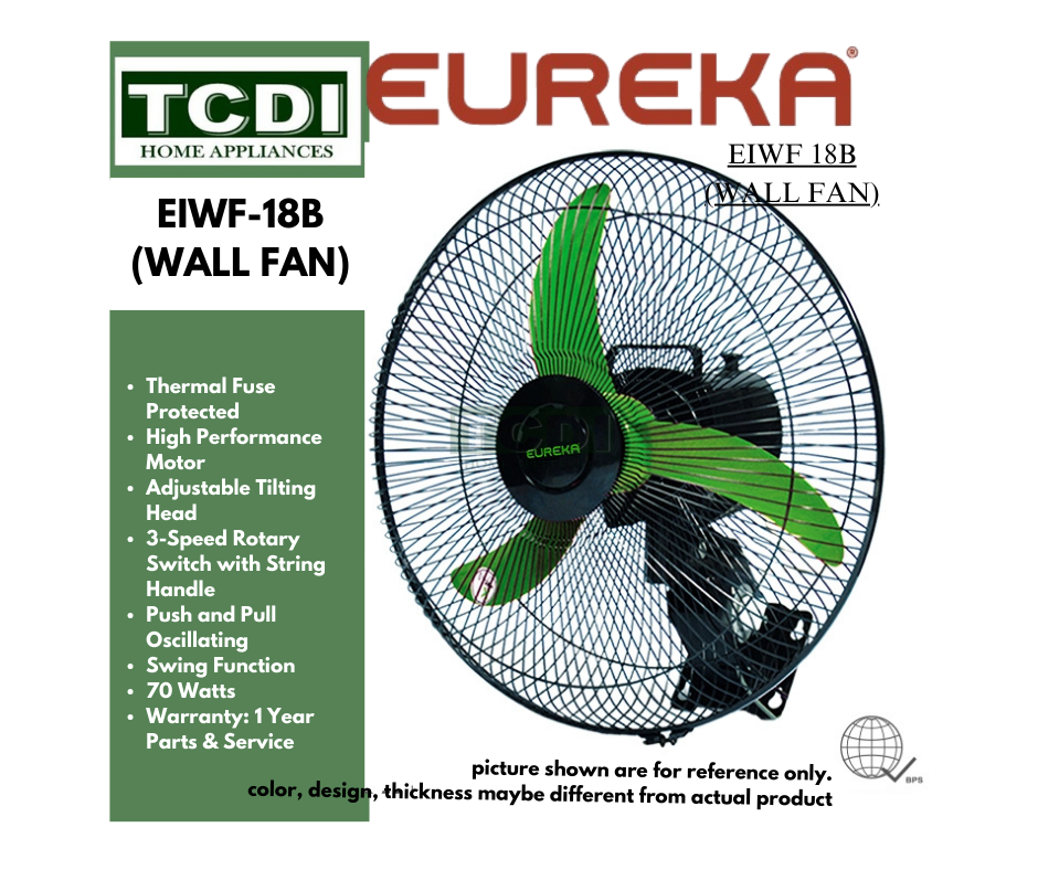 Eureka Industrial Wall Fan 16 and 18 inches Banana Blade (EIWF16B and ...