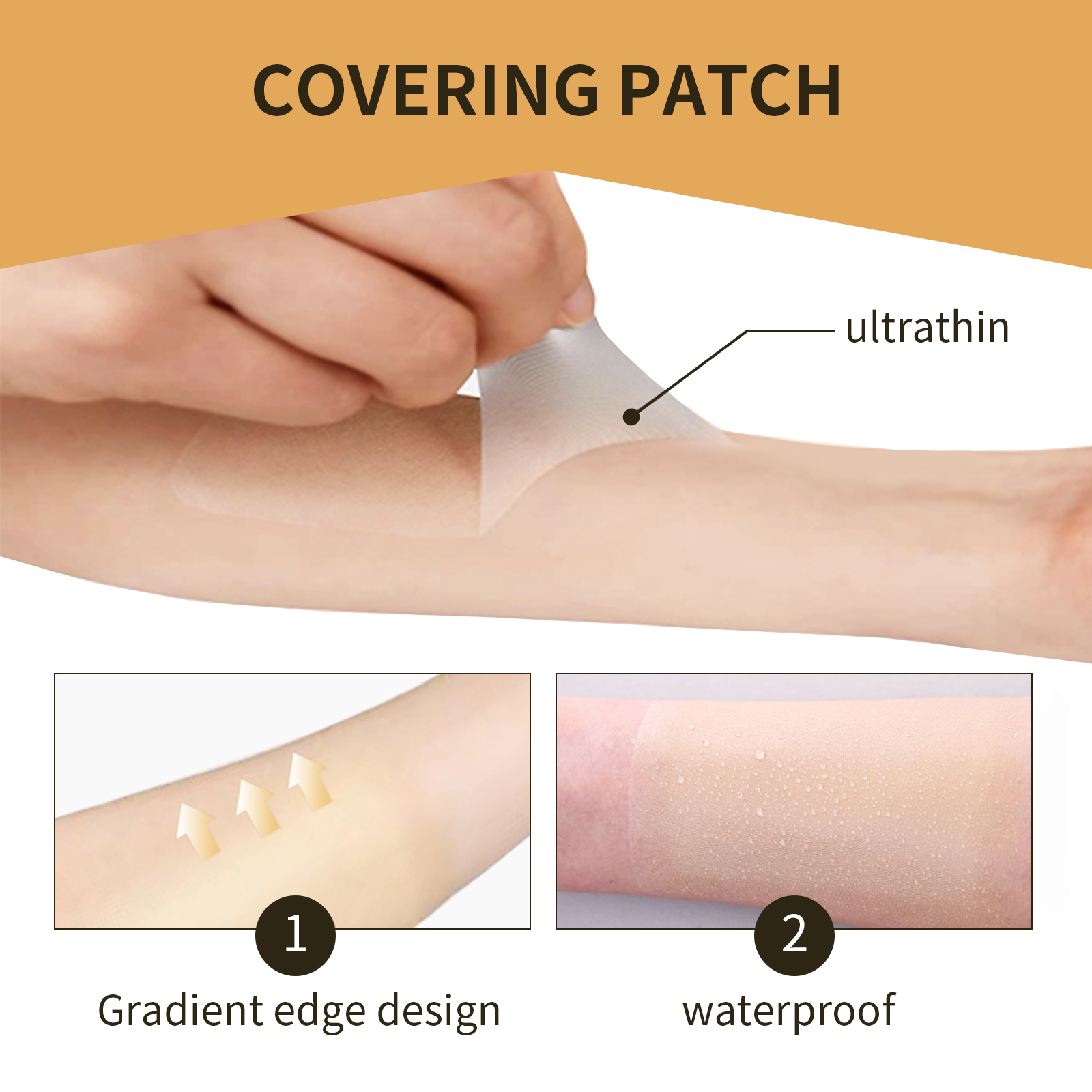 JAYSUING Tattoo Covering Patch 6PCS/BOX Waterproof Breathable Scar Acne ...