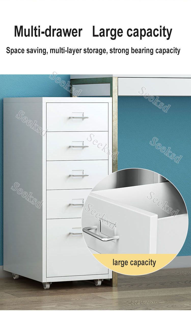 Metal Cabinet With Lock 3/5/6L Unit-Minimalist Office Drawer File Metal ...
