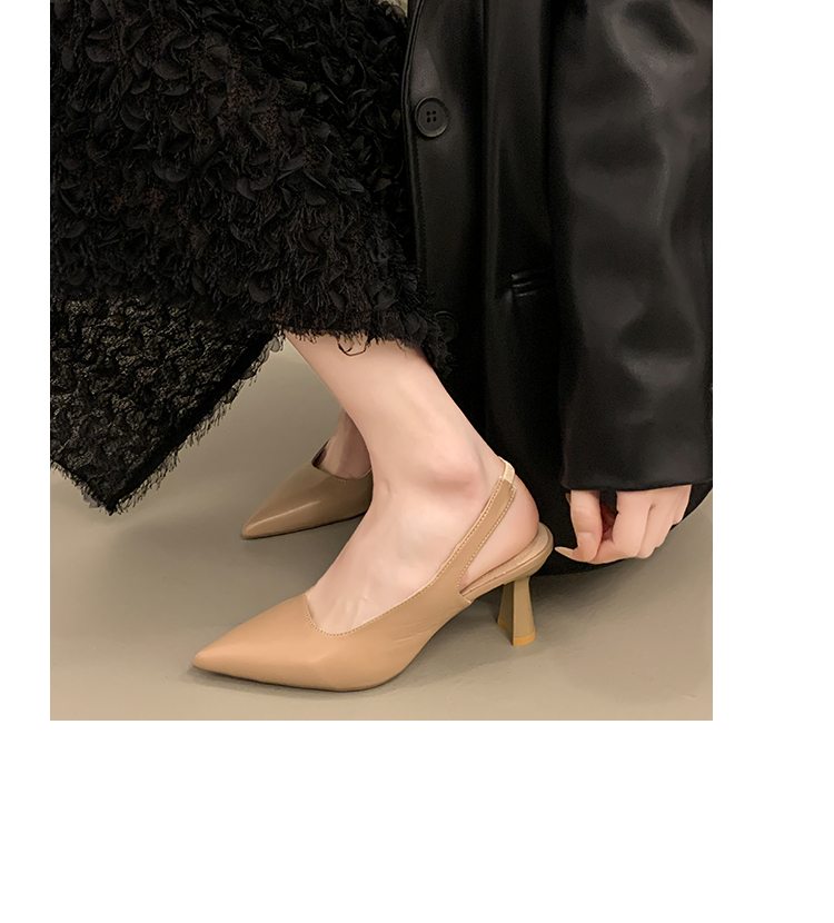 Venalisa Korean High Heels Sandals Cone High Heels Leather Work ...