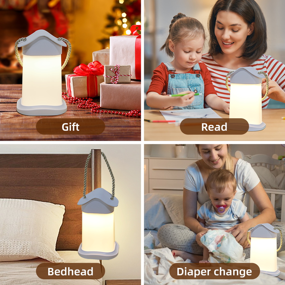 Dimmable Night Lamp LED Touch Lights USB Dim Light RGB Bedside Lamps ...