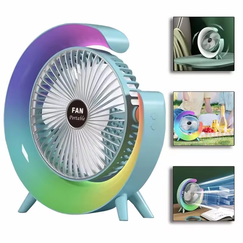 Mini Desk Fan Usb Rechargeable Fan Cooling Electric Fan Portable ...