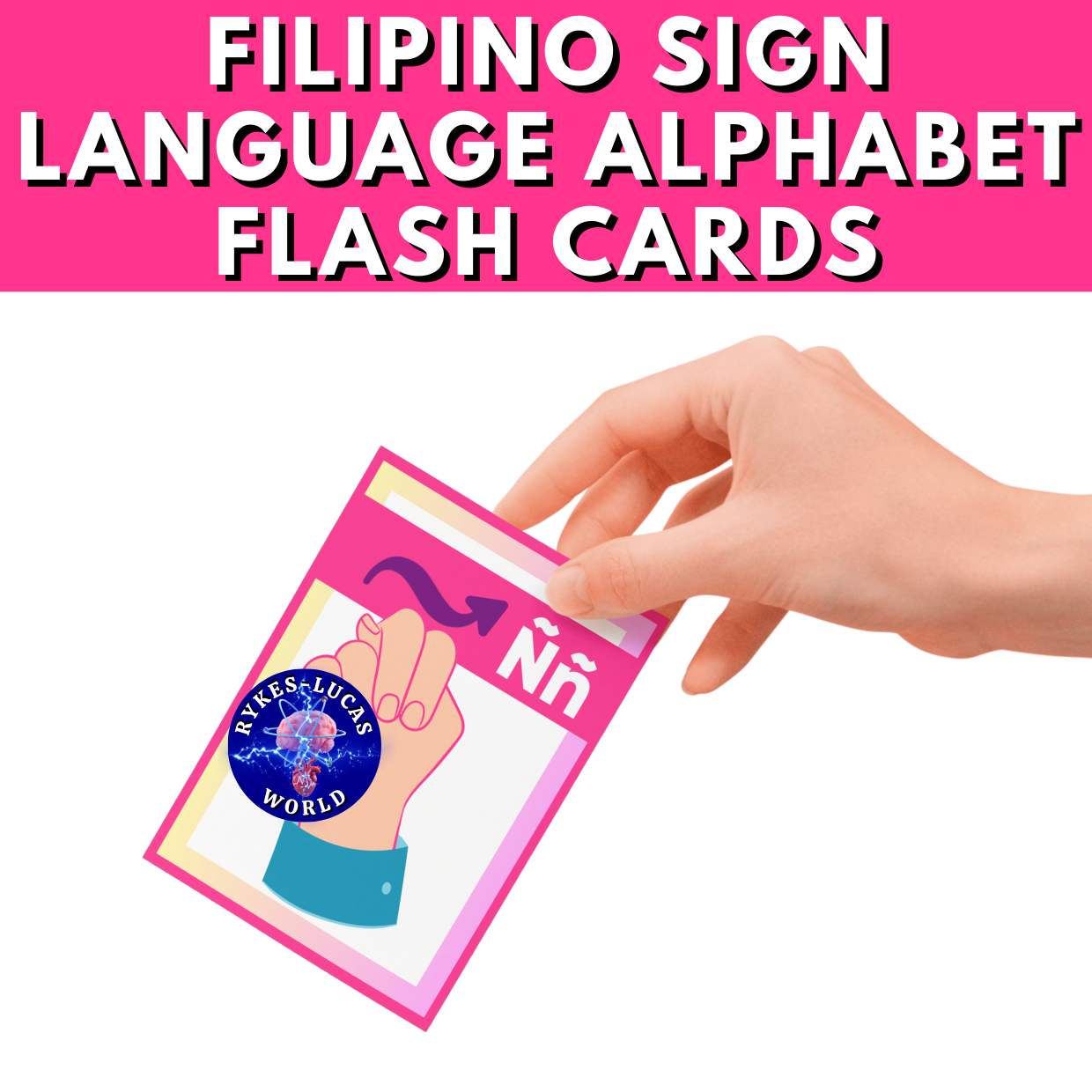 FILIPINO SIGN LANGUAGE ALPHABET FLASH CARDS FOR KIDS EDUCATIONAL ...