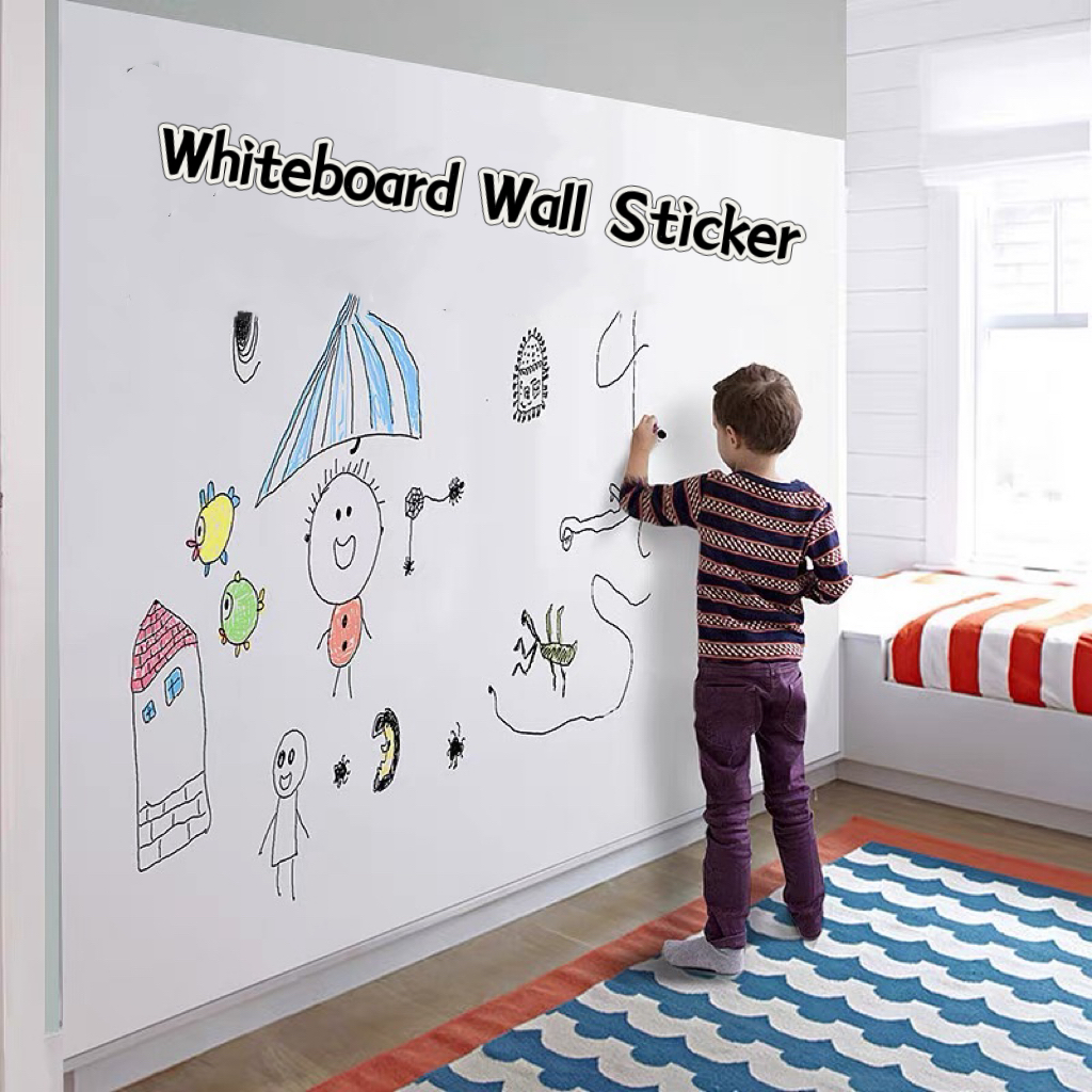 Soft Whiteboard Blackboard Wall Sticker Seamless Marker Eraser ...