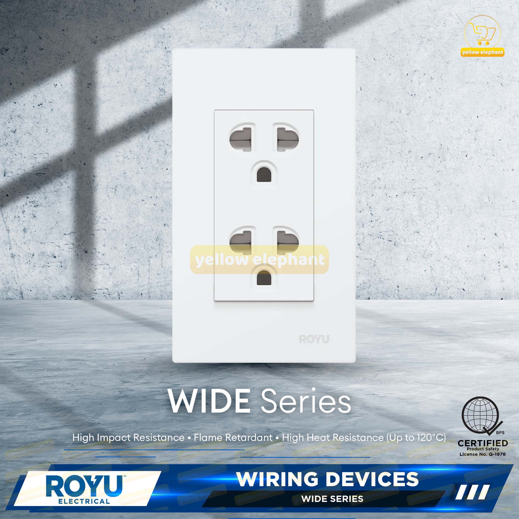 ROYU Wide Series Weather-Proof Socket Plate Cover (Slim Type) | Shopee ...