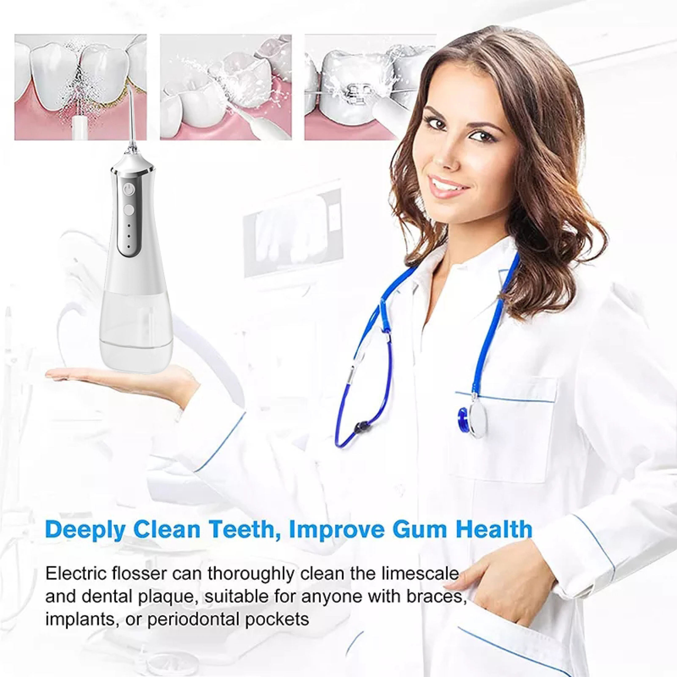 Imported Flosser Braces Socket Oral Rinser Portable Electric Wireless ...