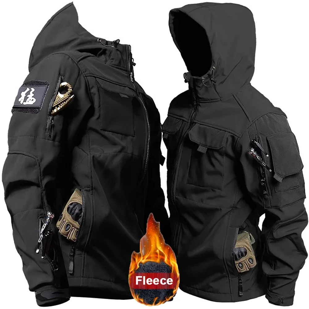 Tops Winter Tactical Jackets Men Outdoor Waterproof Hood Windbreaker ...