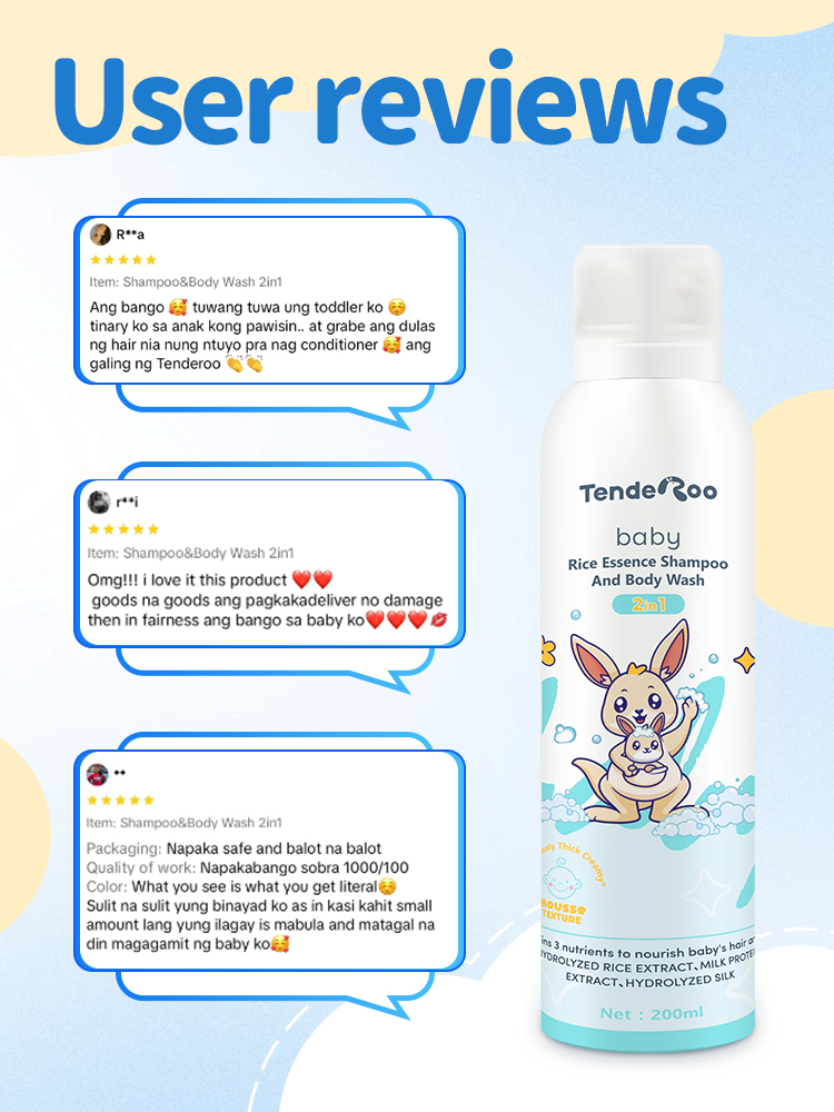 [FDA Approved] Tenderoo Baby Rice Essence Shampoo and Body Wash 2in1 ...