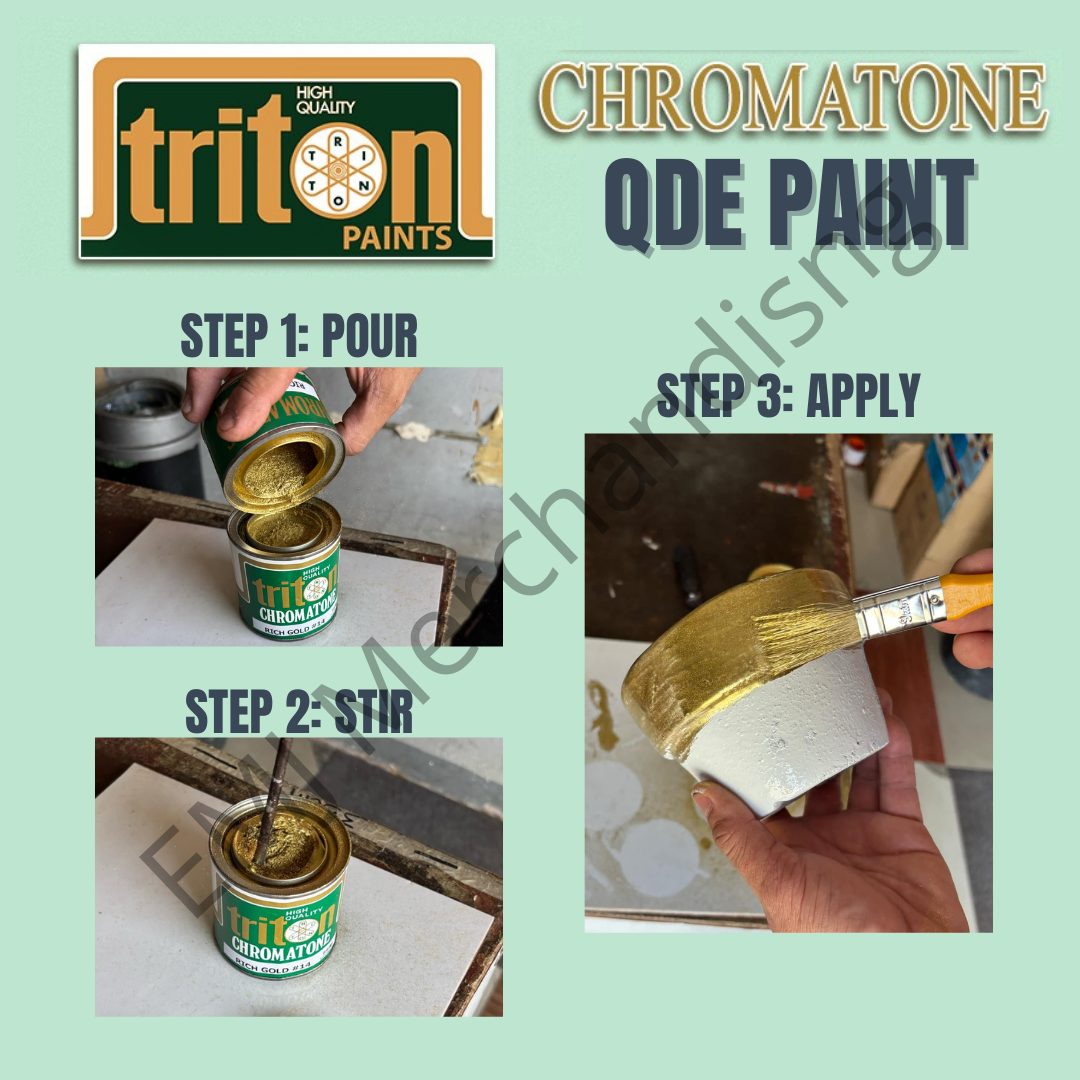 EMJ Triton Chromatone Rich Gold #14 - QDE Gold Paint for Metal & Wood ...