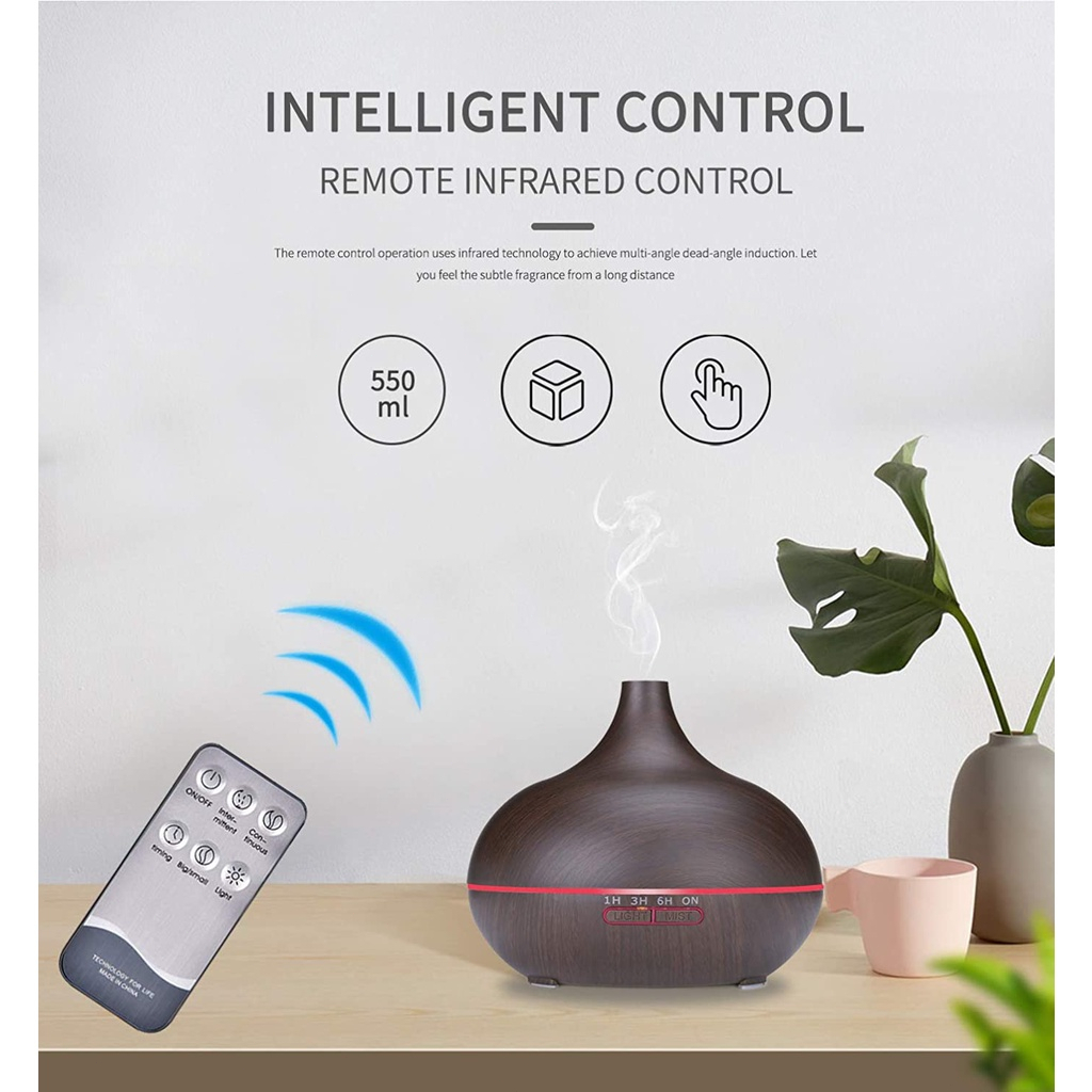 500ml 7Lights air humidifier with essential oil ultrasonic aromatherapy diffuser fragrance room ...