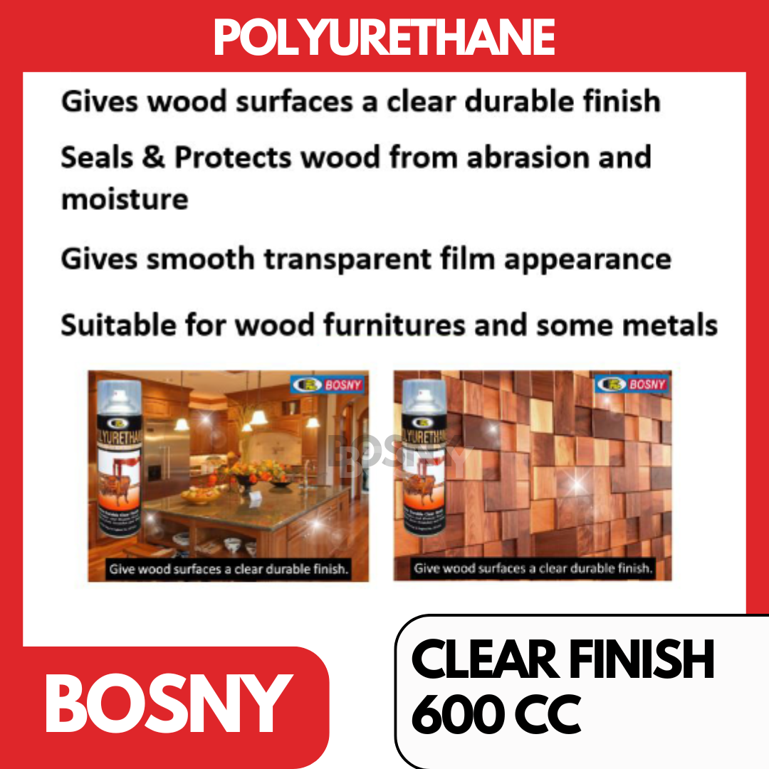 Bosny Polyurethane Clear Spray 600cc in Glossy and Matte Finish ...