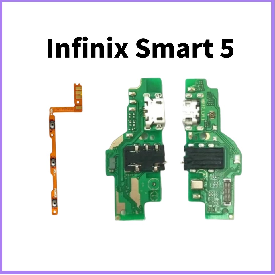 Infinix Smart 5 Power Volume Flex Button Switch USB Charging Port Board ...