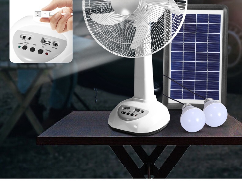 ASL Solar electric fan Rechargeable solar fan with panel solar ...