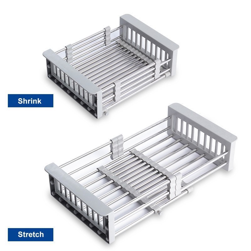 Drain basket bowl rack sink drain rack vegetable basin dishes storage ...