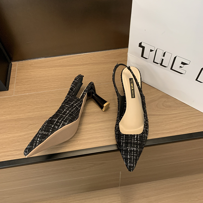 Fashion Pointed Heels For Women Classy Block Heels Sandals Korean ...