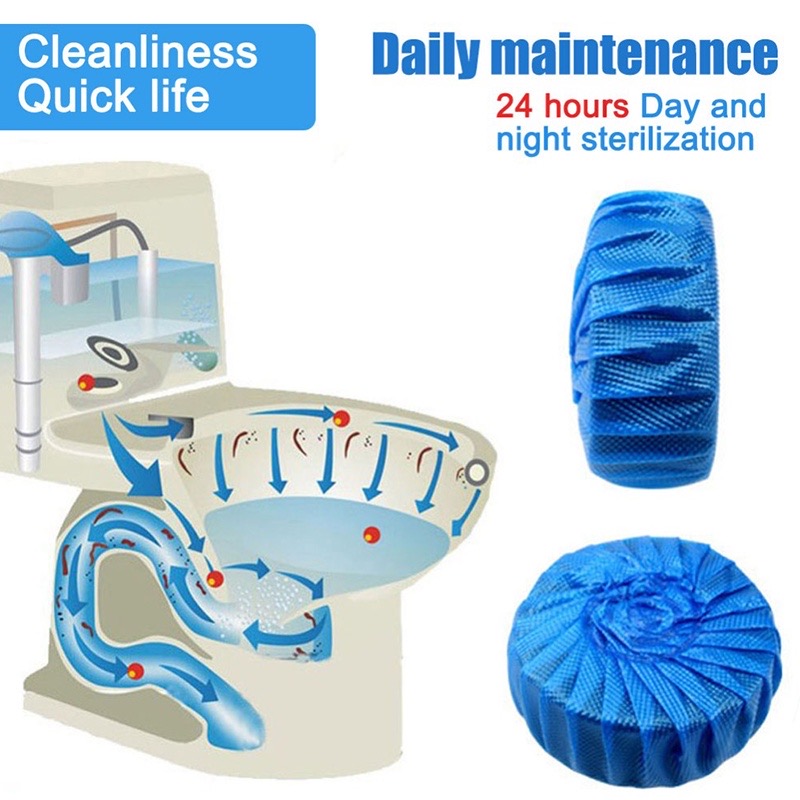 2PC Toilet Blue Bubble toilet cleaner decontamination cleaning fast ...