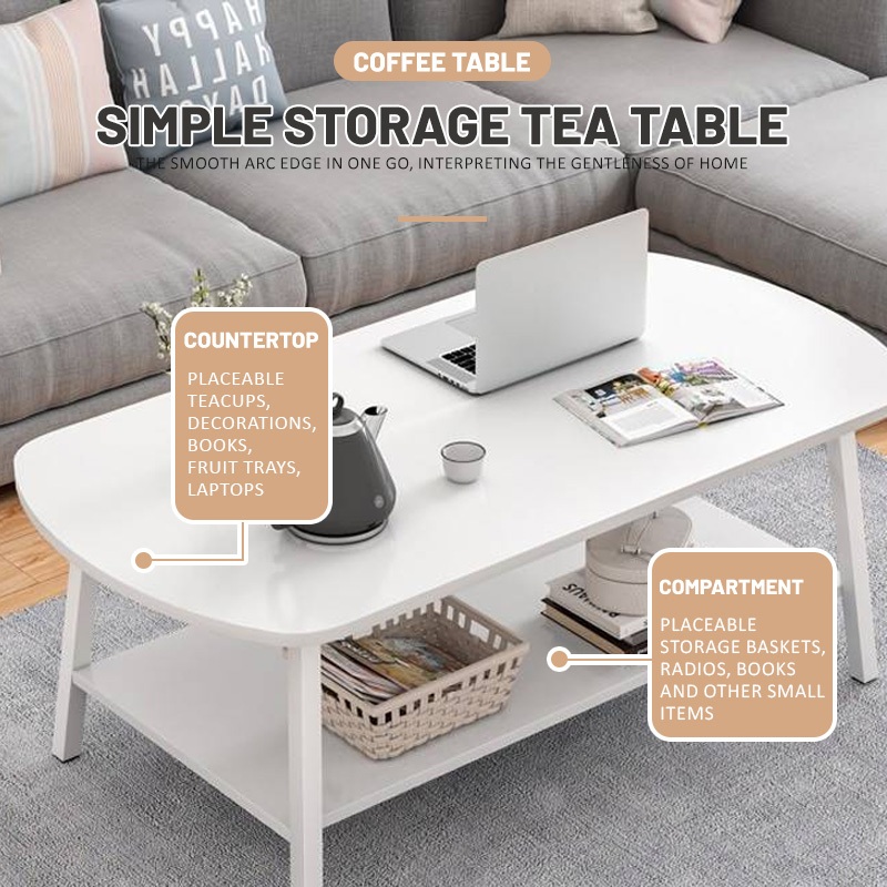 ☎️COD☎️ Renew Living Room Center Table Tea Table Sofa Table 2 layers ...