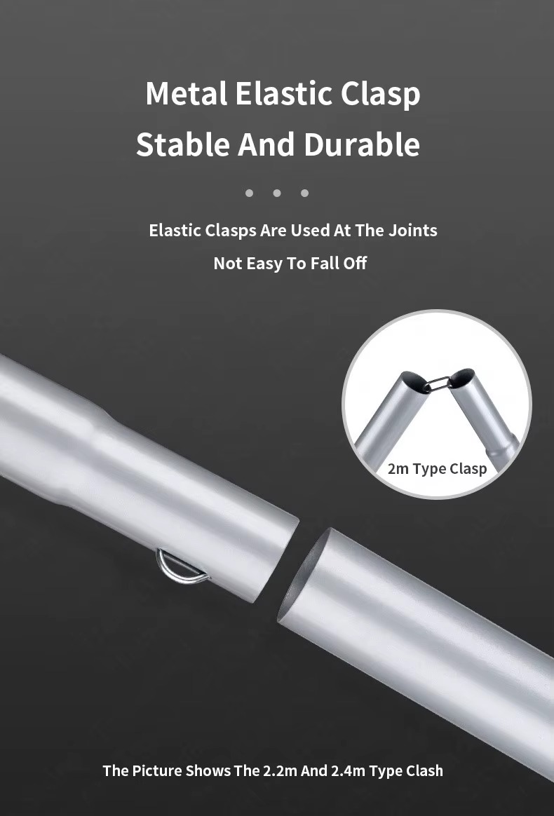 Naturehike 2PCS*2.4M Tent Pole 4 Section/PC Pole Iron Rod For Tent ...