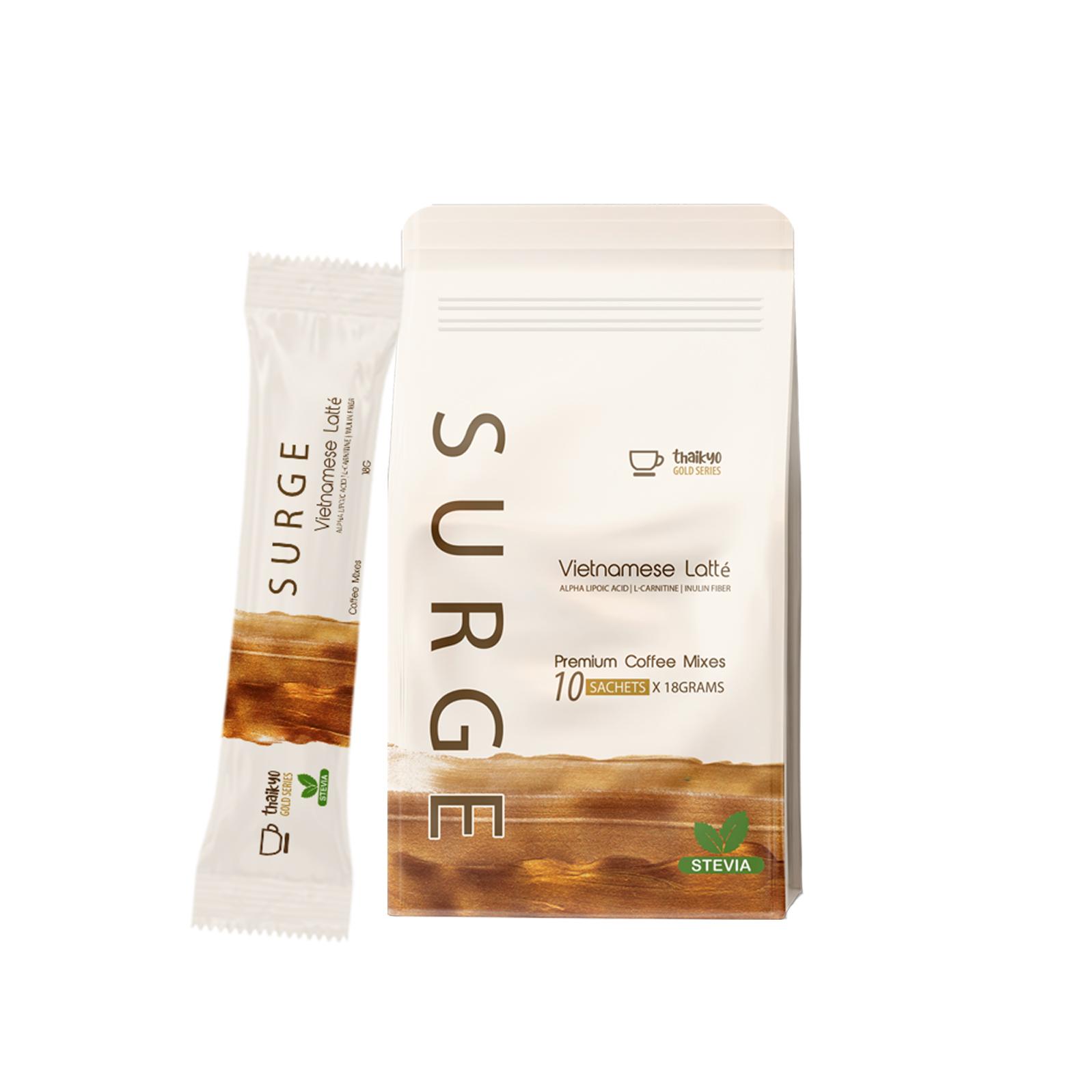 SURGE Vietnamese Latte FIBER Coffee with Alpha lipoic Acid 10 sachets ...