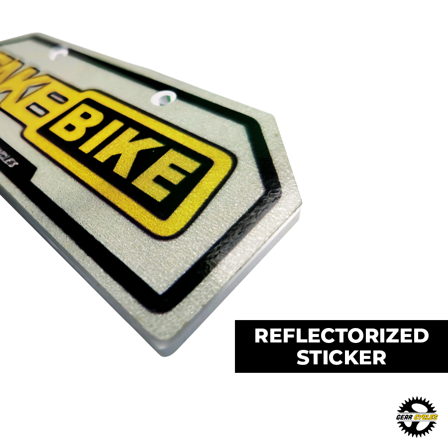 Gear Cycles Bike Plate Acrylic Reflectorized Waterproof Mountain Road ...