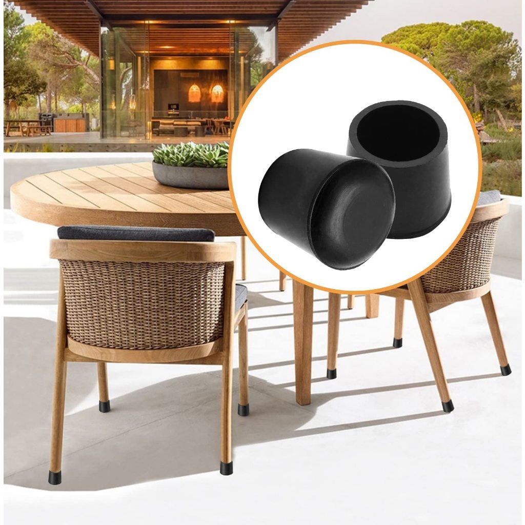 1pc Rubber Footings Round Tubular End Cap Furniture Leg Cover Table ...