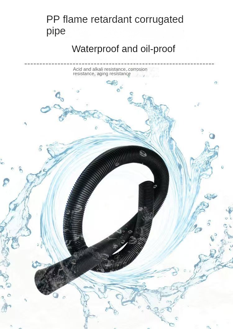 Insulated fireproof PP bellows nylon wire harness sleeve Cable sleeve ...