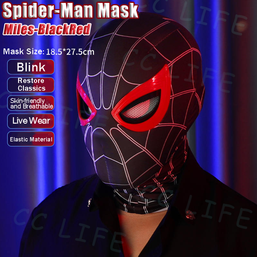 Cool Spider Man Headpiece Blinking High Quality Hero Expedition Adult ...