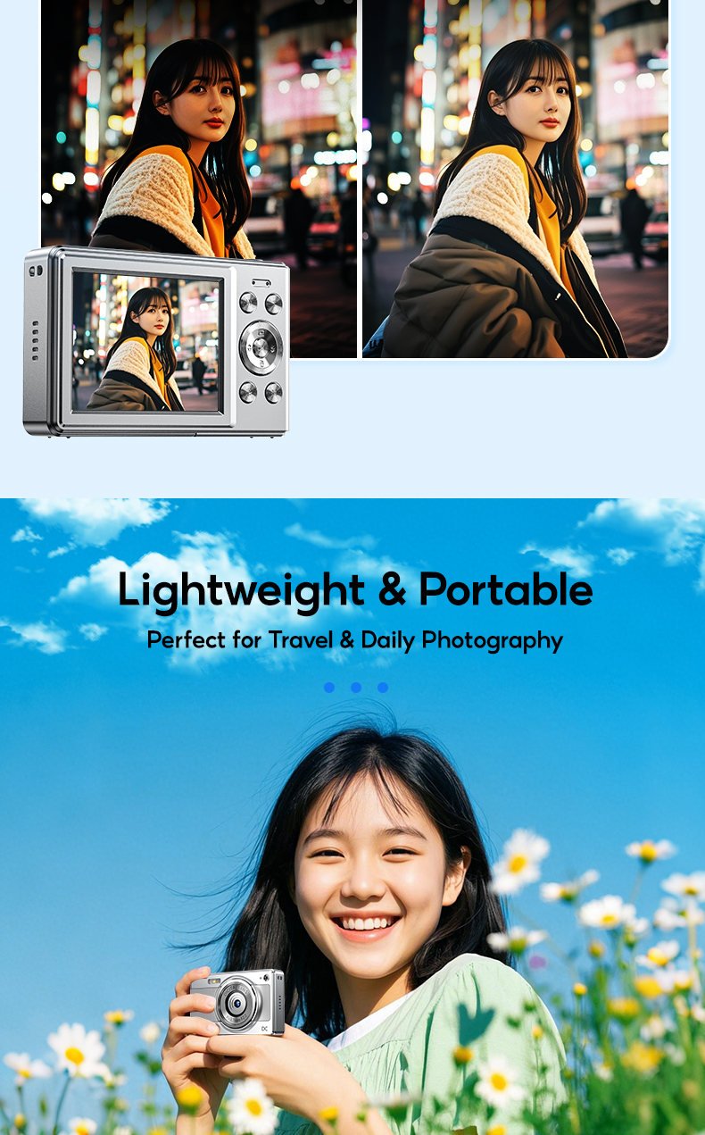 MODOFO C15 Retro Digital Camera 5K 56MP CCD Autofocus Compact Camera ...