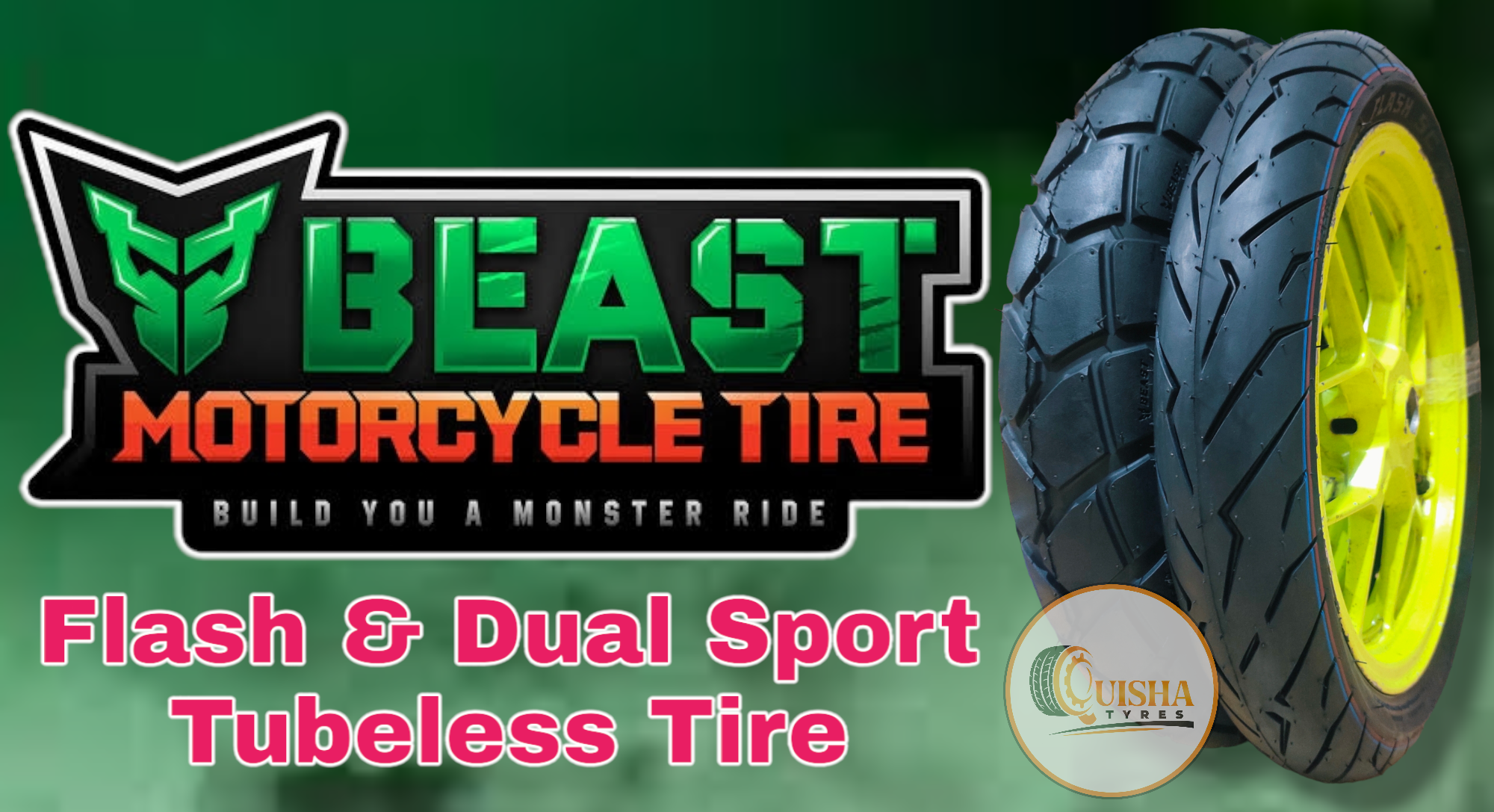 BEAST TIRE DUAL SPORT TUBELESS SIZE 13 & 14 FOR ADV, CLICK, BEAT, AEROX ...