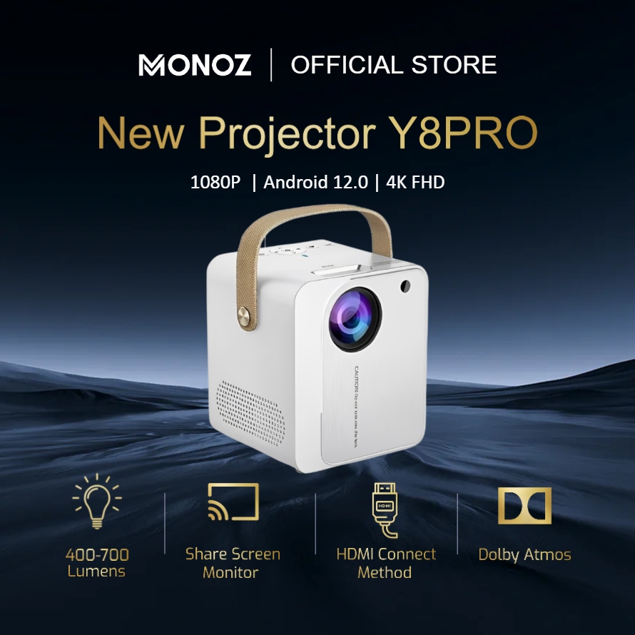 2025 Smart Projector Y8 PRO Mini WIFI Smart Projector Portable Home ...