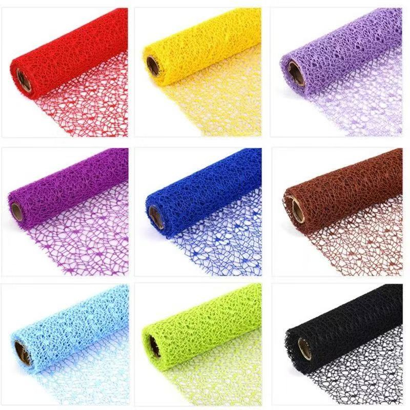 Floral Packing Gauze Hollow Grid Design Romantic Gift Bouquet Wrapping ...