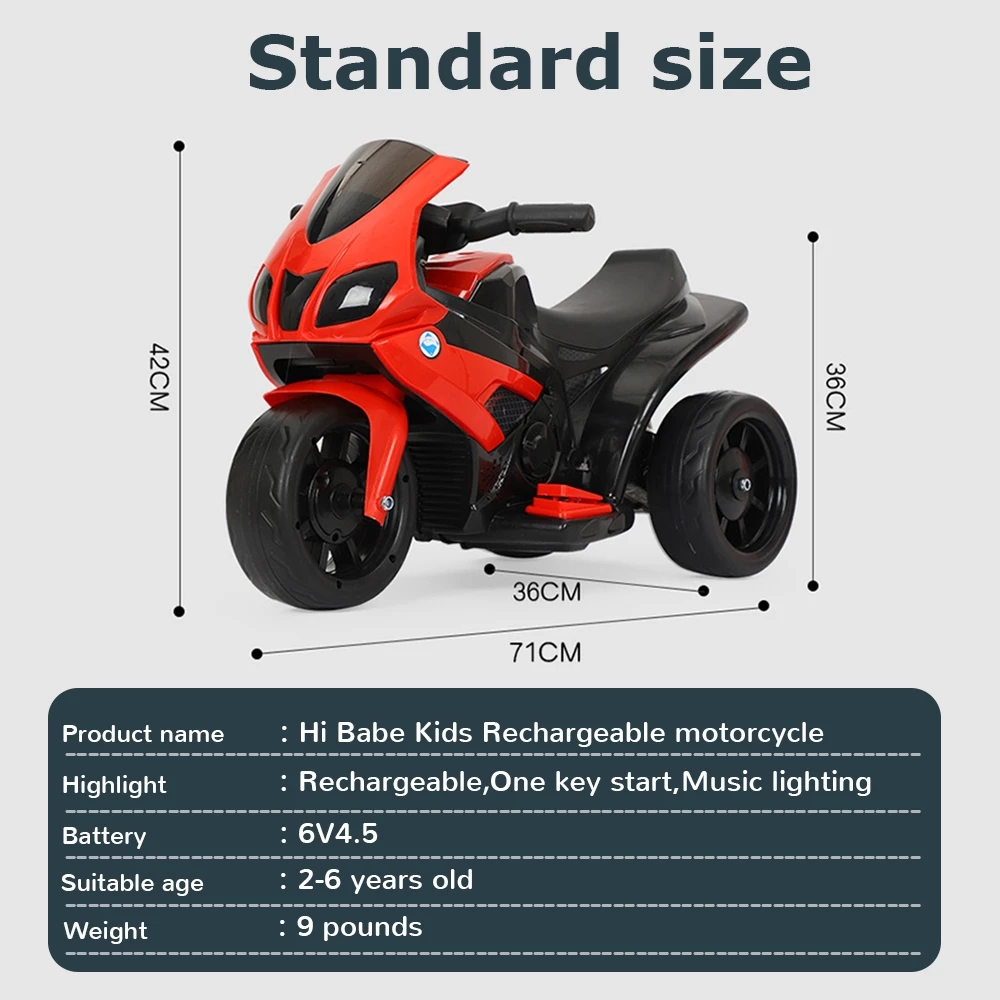 Rechargeable Motor For Kids with Remote Control Motorbike for kids1-6 ...