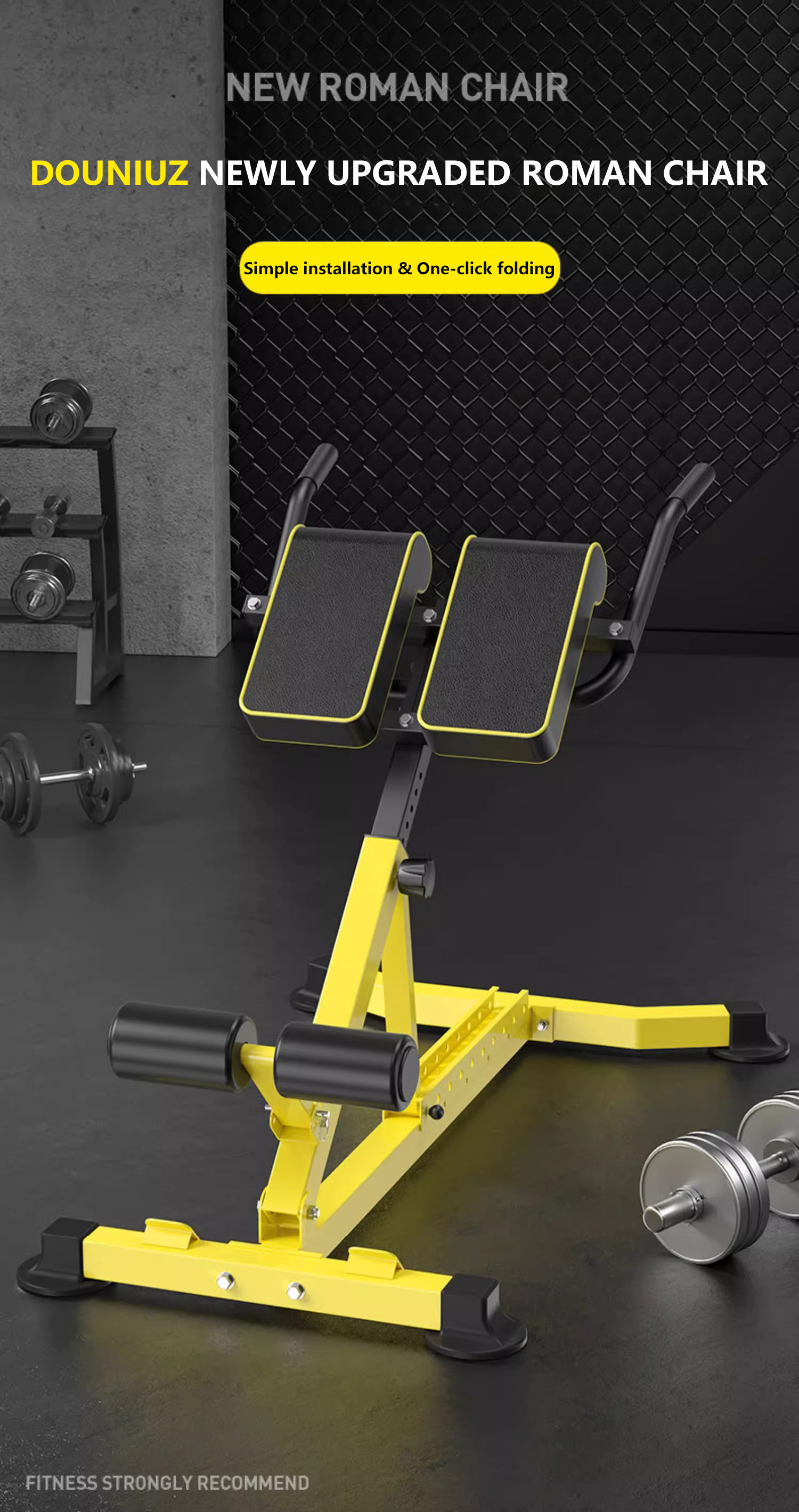 DONIUZ Back hyperextension machine Roman Chair Folding Multifunctional ...