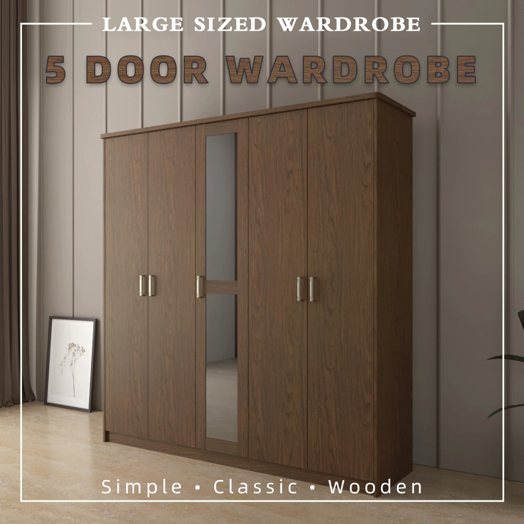 Mirror wardrobe 150 * 40 * 180CM wooden storage cabinet multifunctional ...